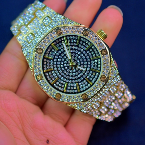Accessories | Full Iced Out Octagon Shape Luxury Watch | Poshmark